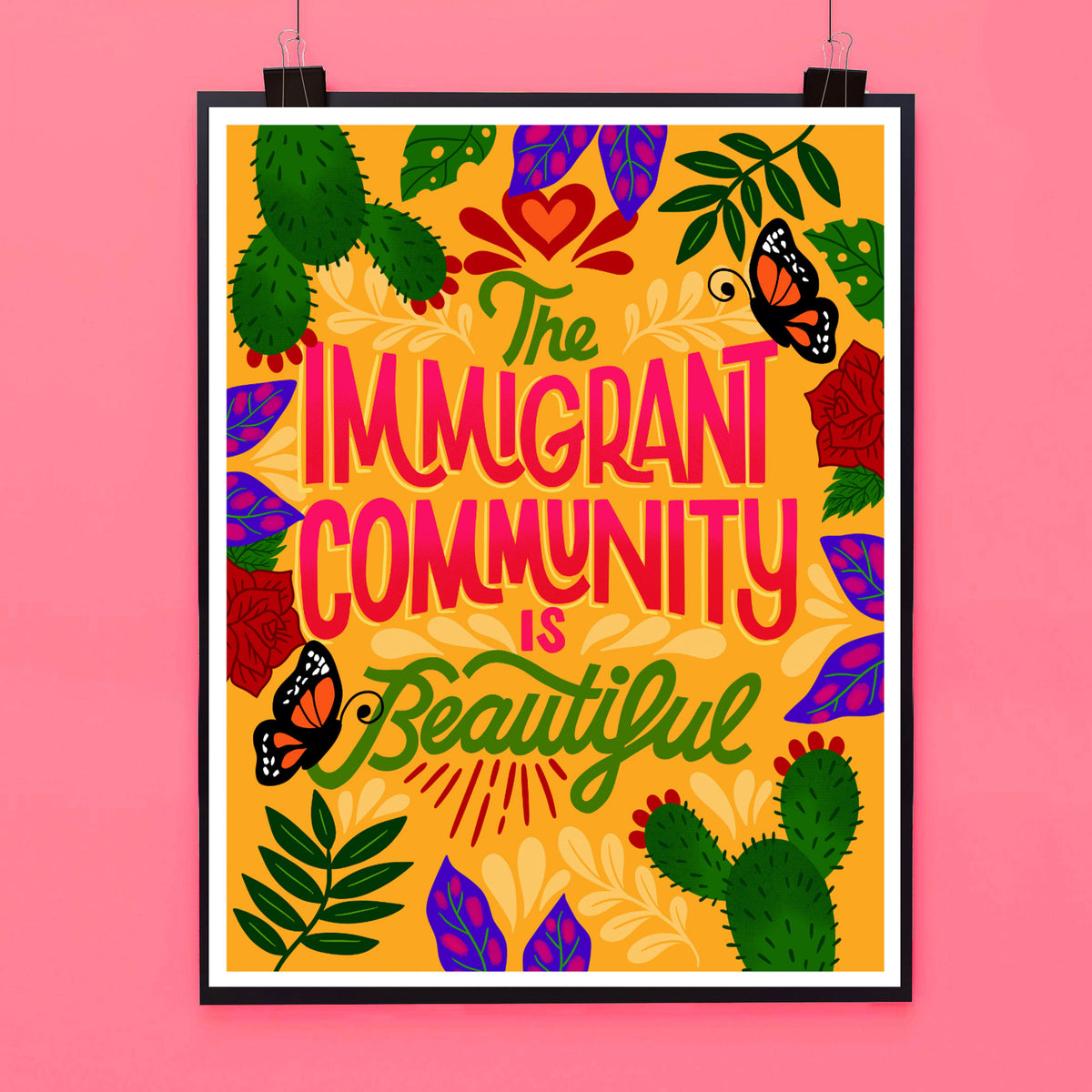 The Immigrant Community is Beautiful Poster – Pokidi Lab by Blanca Creative